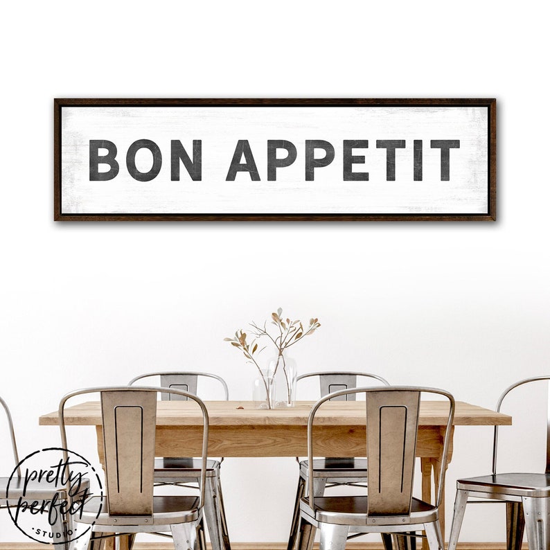 Large Bon Appetit Sign Bon Appetit Wall Art Bon Appetit - Etsy
