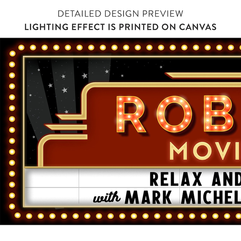 Custom Home Theater Sign Personalized Movie Marquee Signs - Etsy