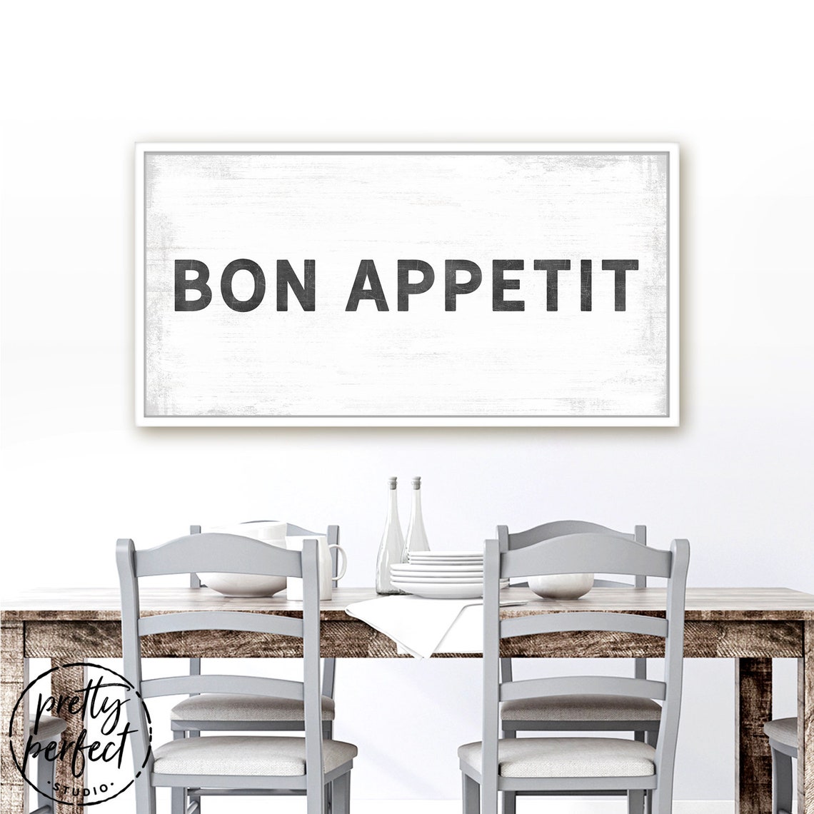 Large Bon Appetit Sign Bon Appetit Wall Art Bon Appetit | Etsy