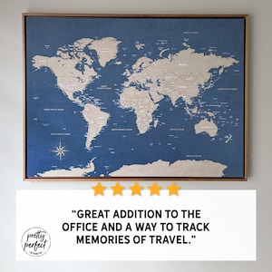 Canvas World Travel Map | Push Pin World Map Custom, Framed World Maps ...