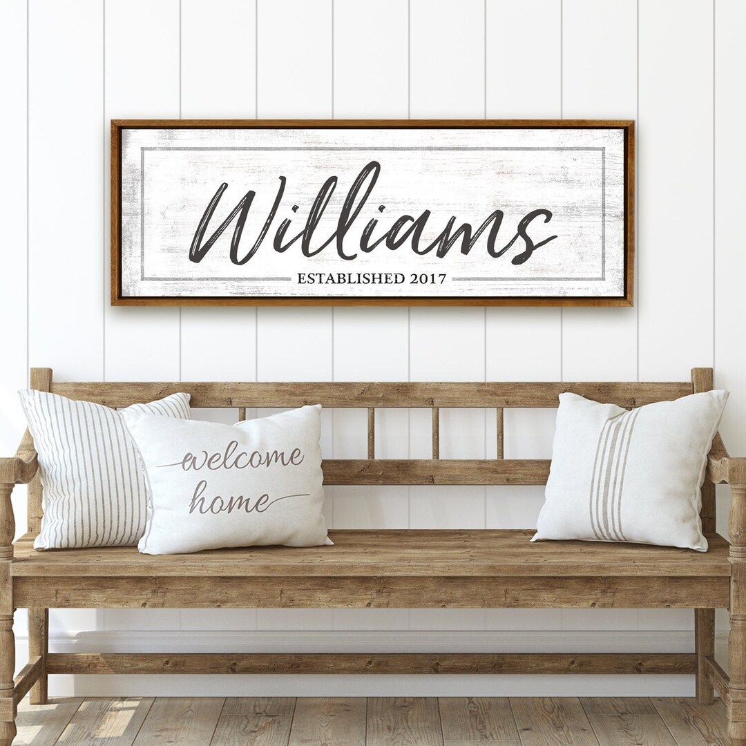 Personalized Last Name Sign | Family Established Sign | Large Last Name ...