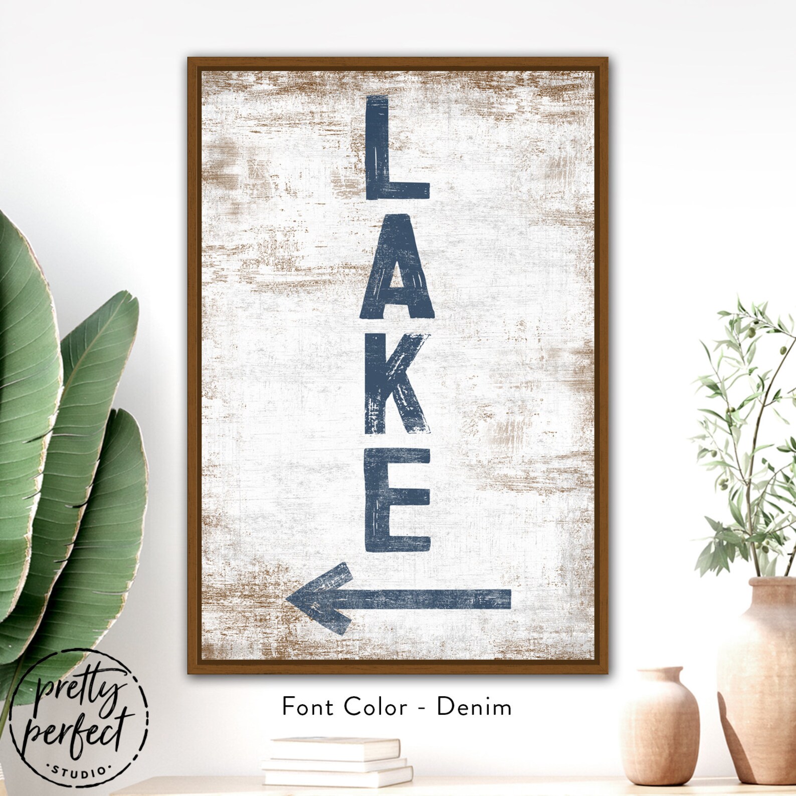 Rustic Lake Arrow Sign Lake House Sign Beach House Decor Rustic Beach ...