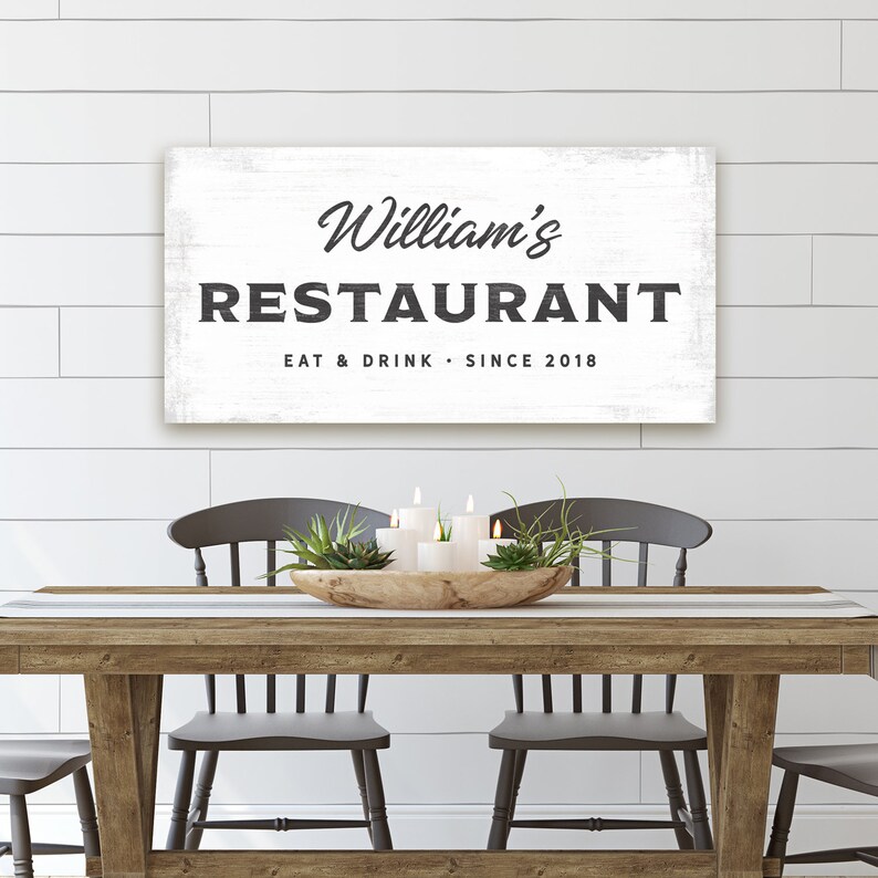 Personalized Restaurant Sign Restaurant Signs Custom - Etsy