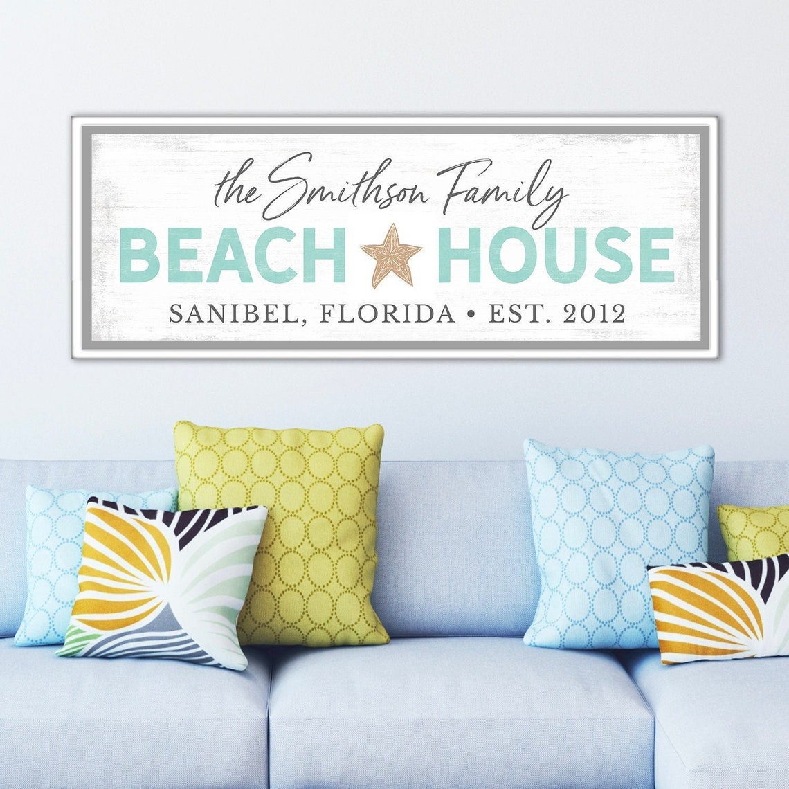 Personalized Beach House Signs | Etsy