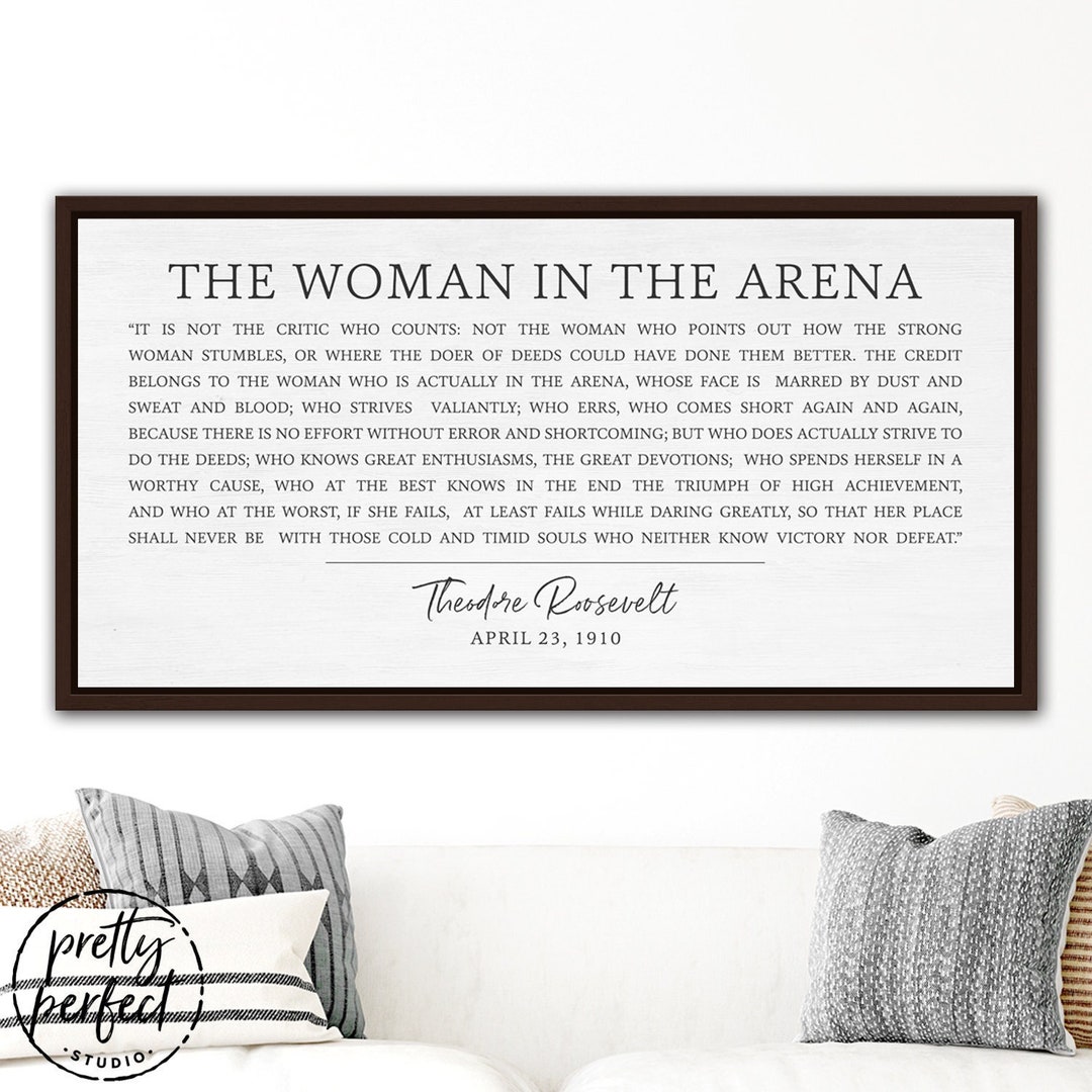The Woman in the Arena Print | Theodore Roosevelt Quote | the Woman in ...