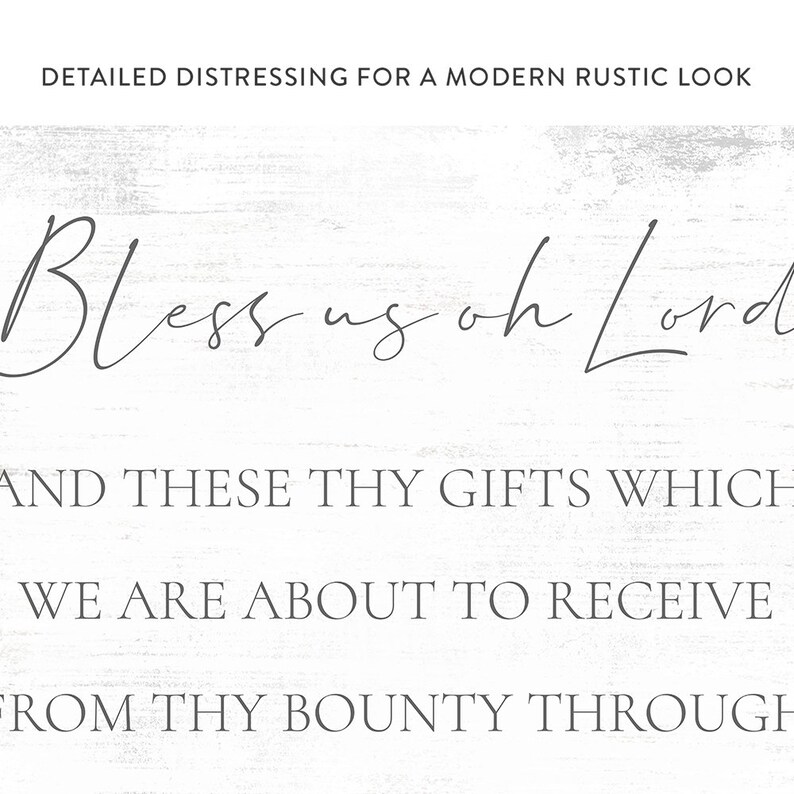 Bless Us Oh Lord Sign | Bless Us Oh Lord for These Thy Gifts - Etsy