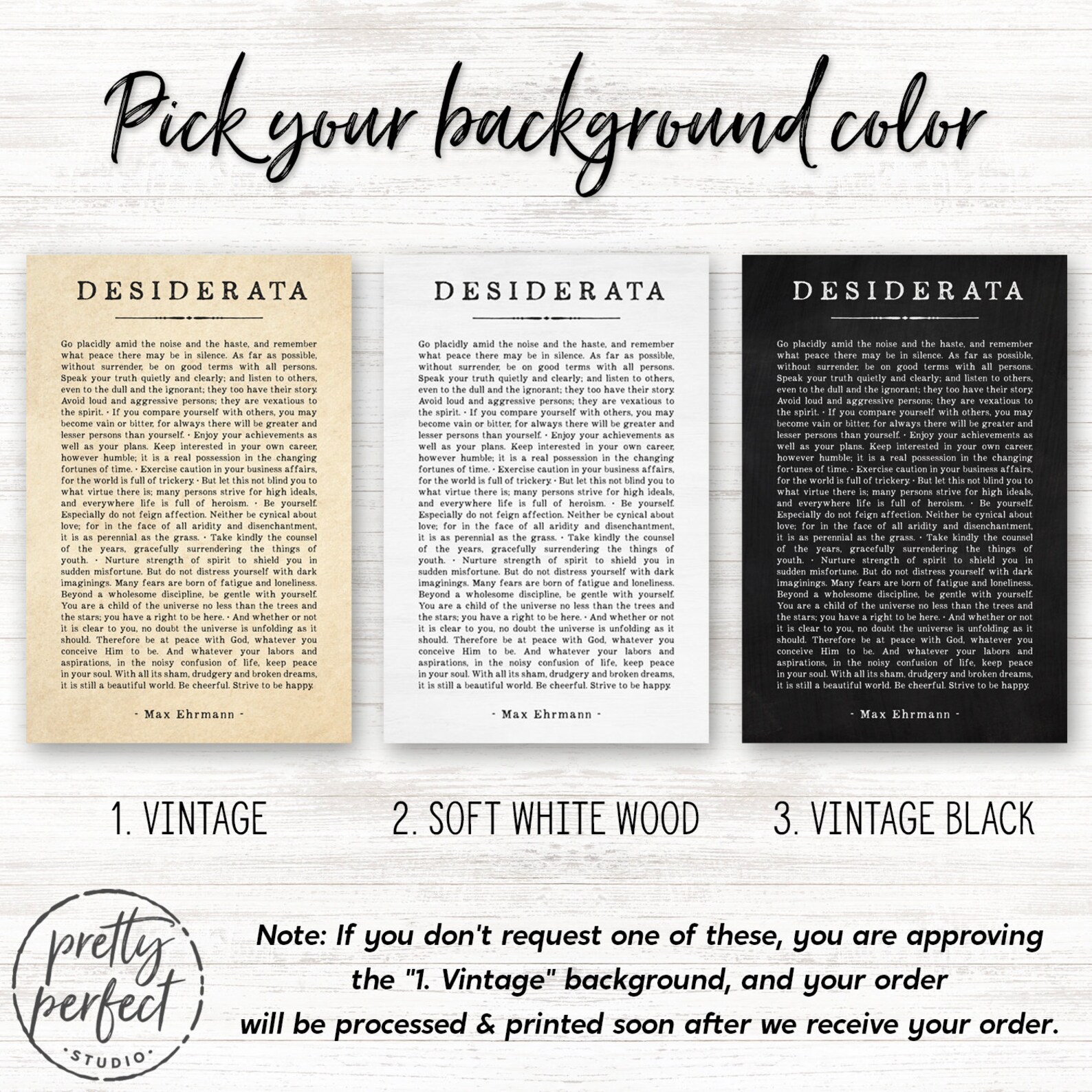 Desiderata Framed Wall Art | Desiderata Print | Desiderata Poem Max ...