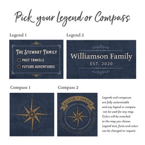 Personalized Travel Map | Custom Couple Travel Map | Family Travel Map ...