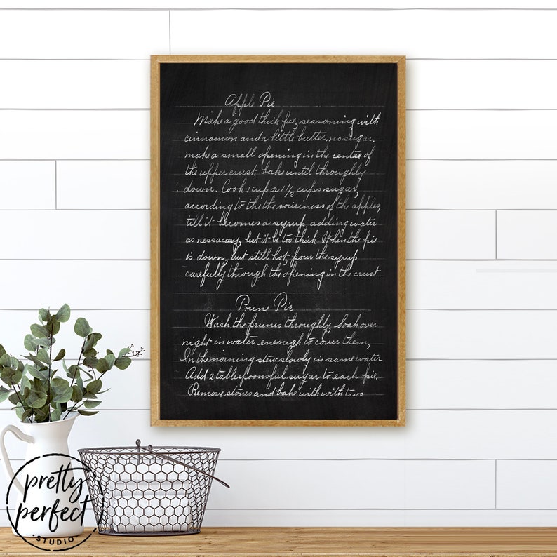 Personalized Recipe for Wall Family Recipe Sign Recipe - Etsy