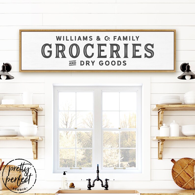 Personalized Grocery Sign groceries and Dry Goods Groceries | Etsy