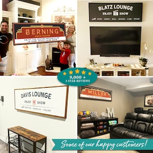 Custom Home Theater Sign | Personalized Movie Room Decor, Movie Theatre ...