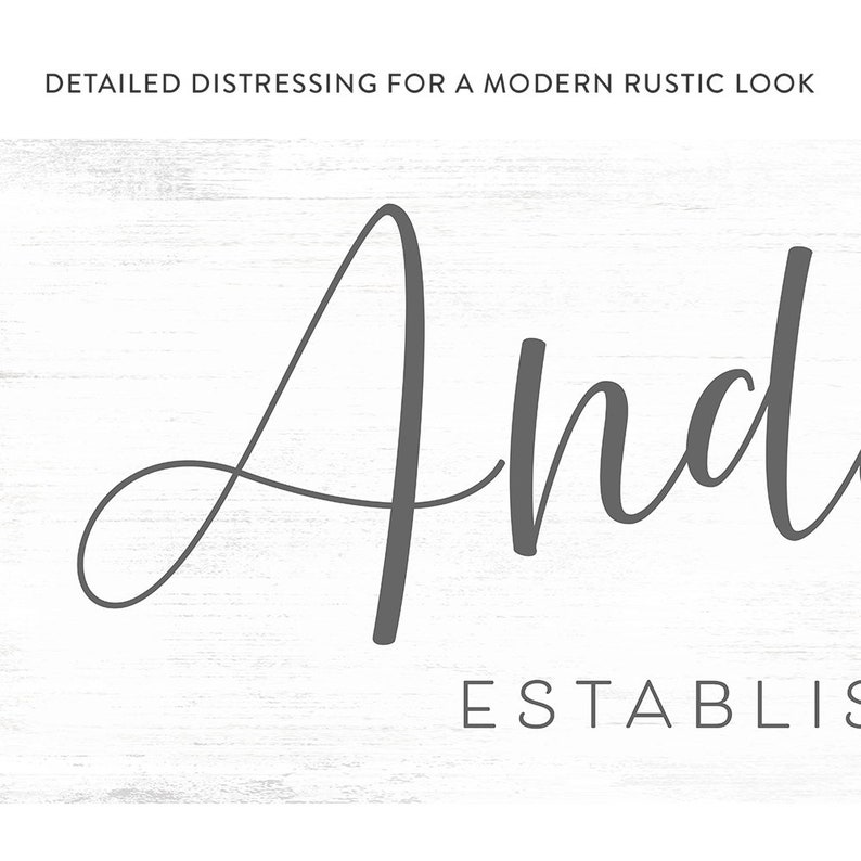 Personalized Family Last Name Established Sign Large Family | Etsy