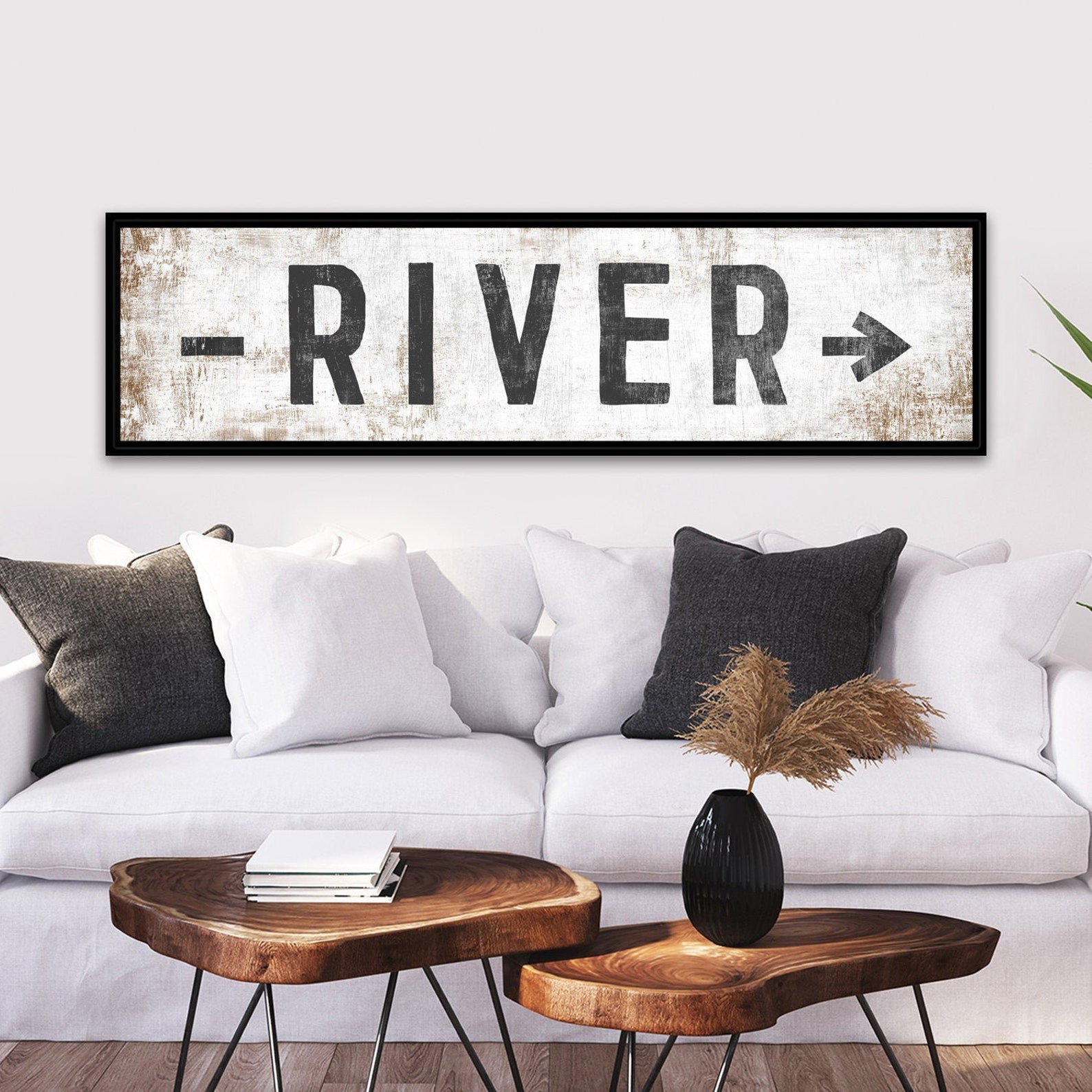 River Arrow Sign River Sign With Arrow River Arrow | Etsy