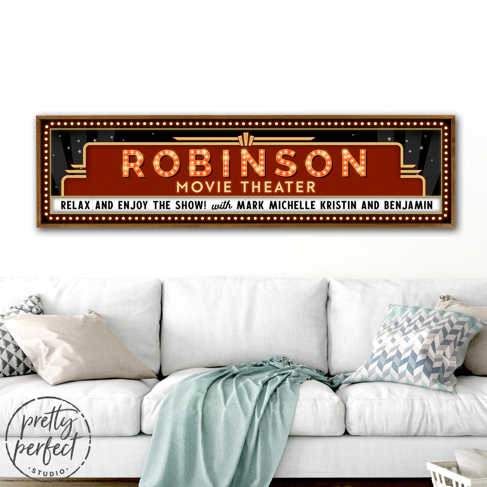 Custom Home Theater Sign Personalized Movie Marquee Signs - Etsy