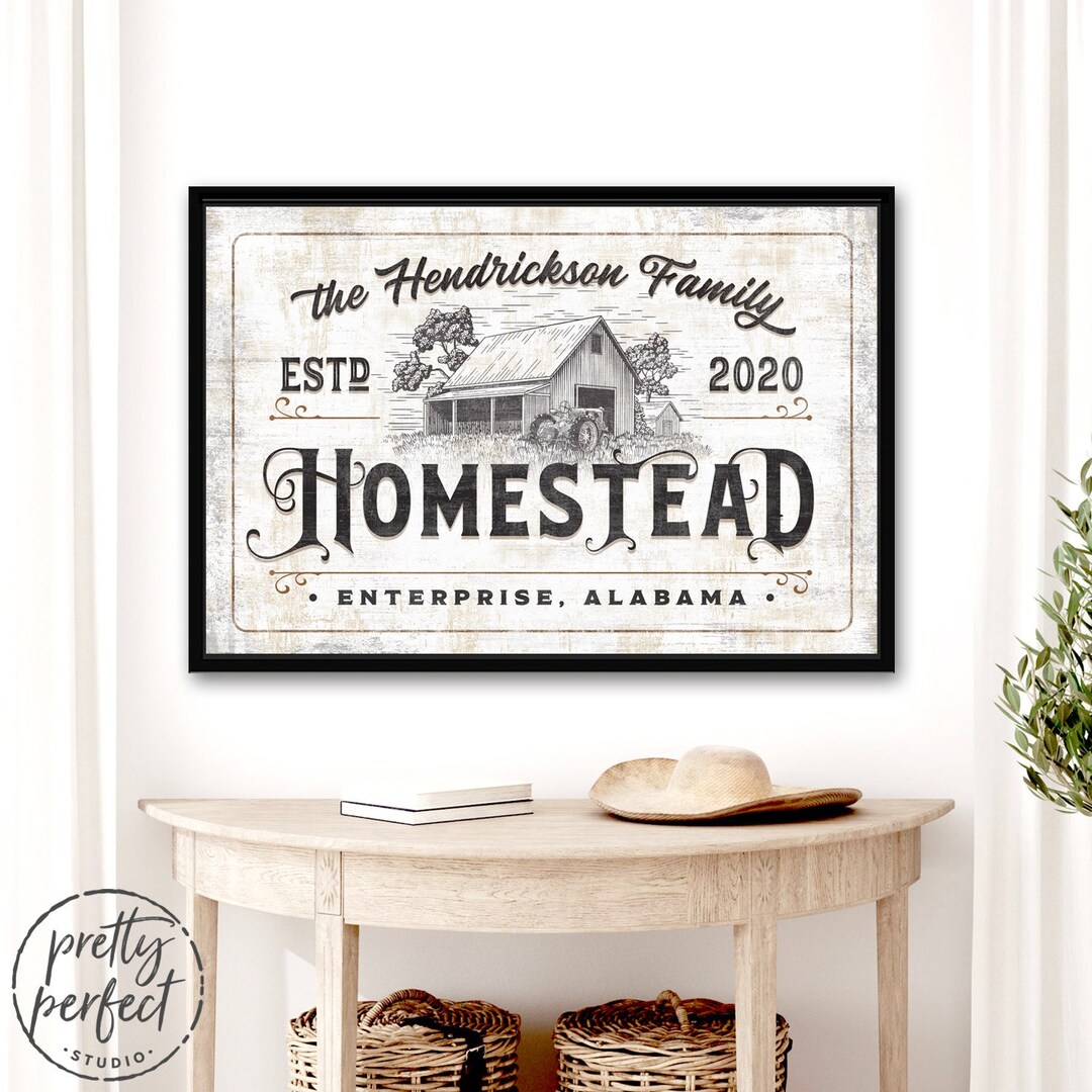 Personalized Homestead Sign Farmhouse Homestead Sign Homestead Gifts ...