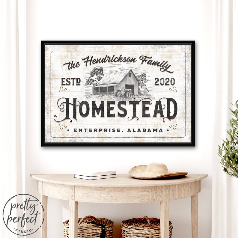Personalized Homestead Sign Farmhouse Homestead Sign - Etsy
