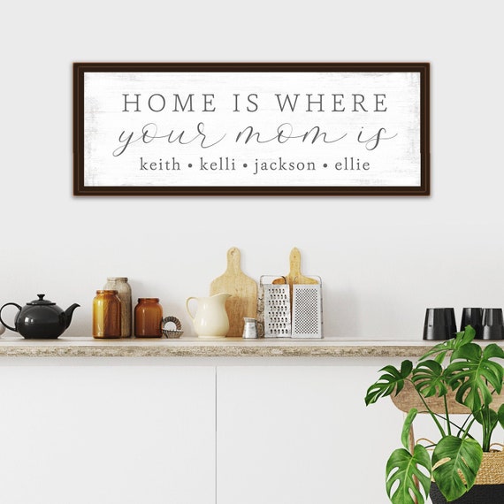 Home Is Where Your Mom Is Sign Home Is Where Your Mom Is | Etsy