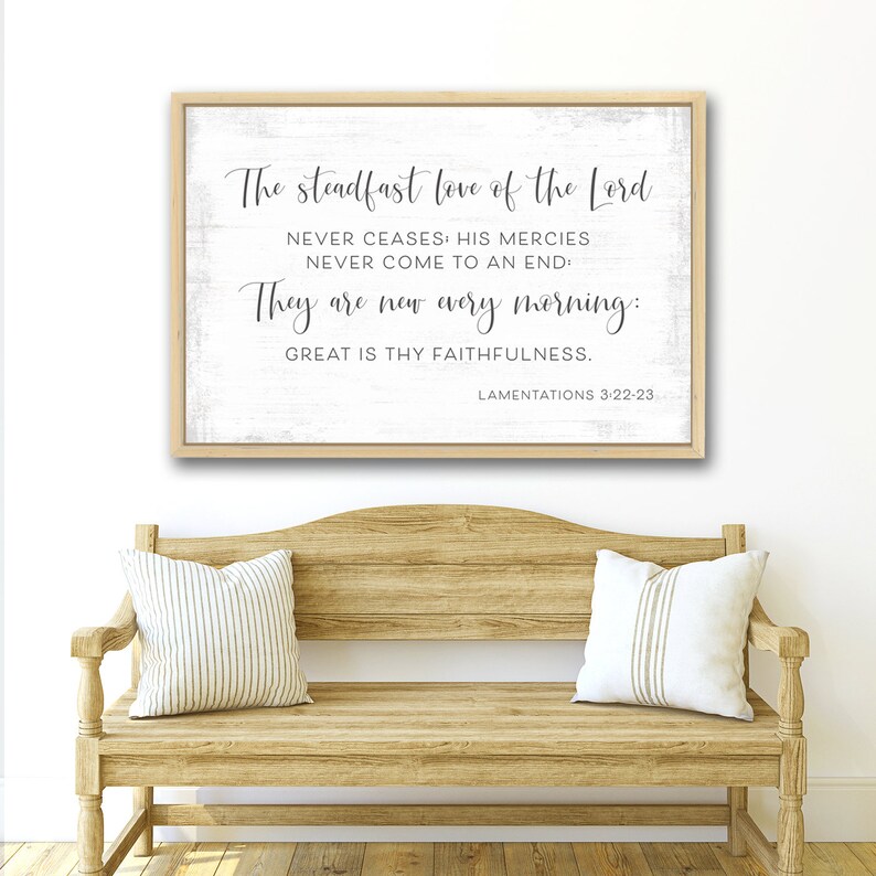 Great is Thy Faithfulness Wall Art Lamentations 3 22 23 Sign - Etsy