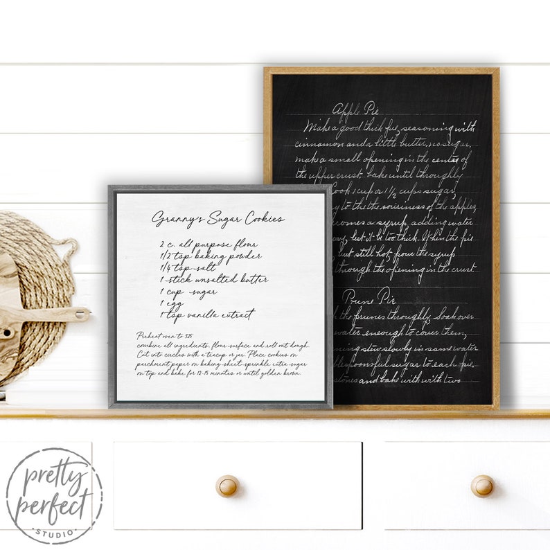 Personalized Recipe for Wall Family Recipe Sign Recipe - Etsy