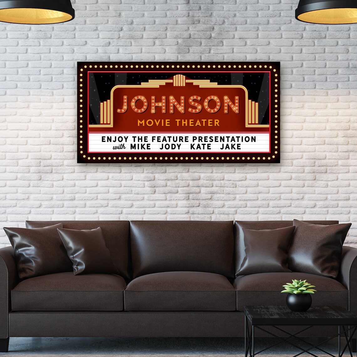 Custom Home Theater Sign Personalized Movie Marquee Signs | Etsy