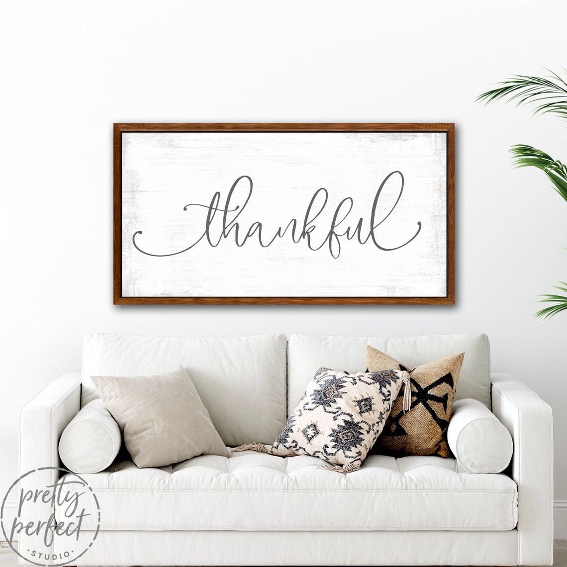 Large Thankful Sign Thankful Sign for Wall Thankful | Etsy