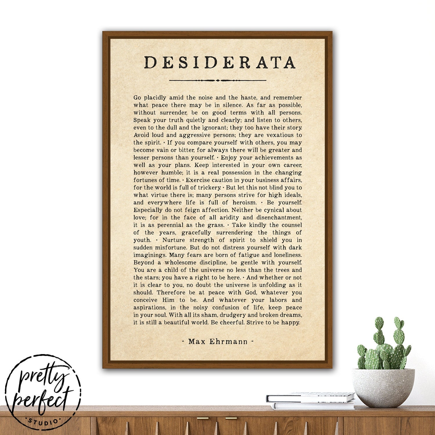 Desiderata Framed Wall Art Desiderata Print Desiderata - Etsy