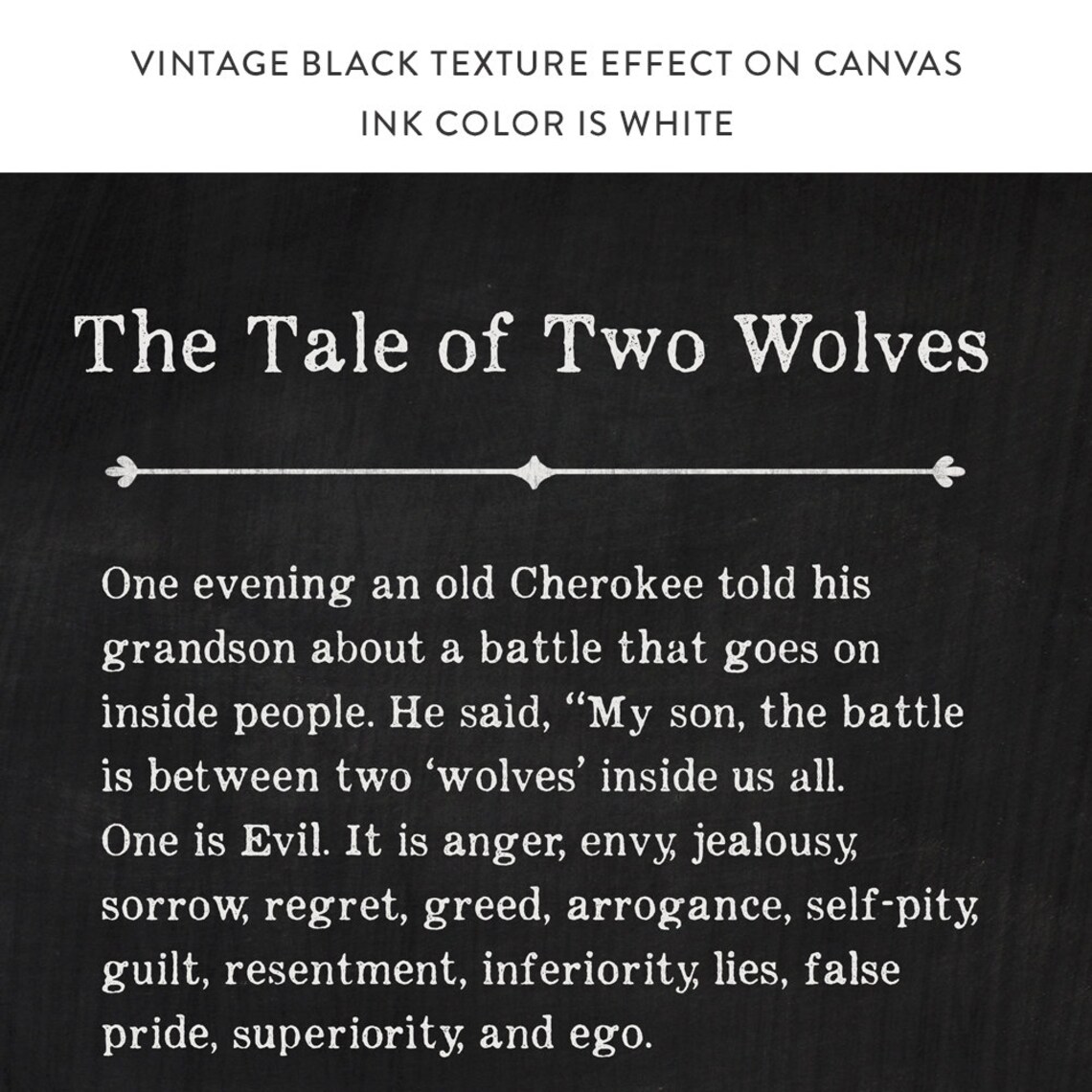Tale of Two Wolves Art, the Tale of Two Wolves Print - Etsy
