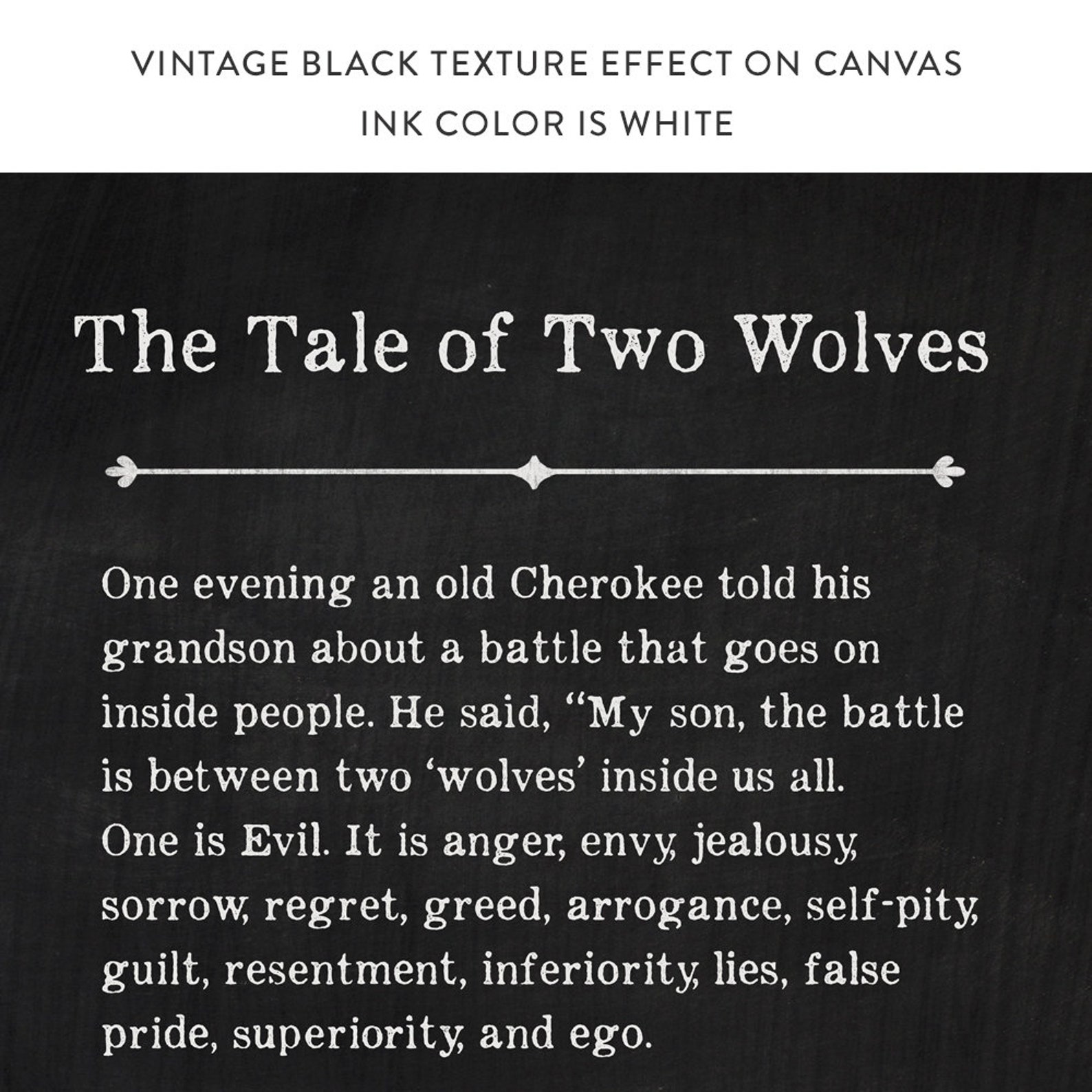 Tale of Two Wolves Art, the Tale of Two Wolves Print - Etsy