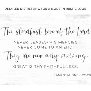 Great is Thy Faithfulness Wall Art Lamentations 3 22 23 Sign - Etsy