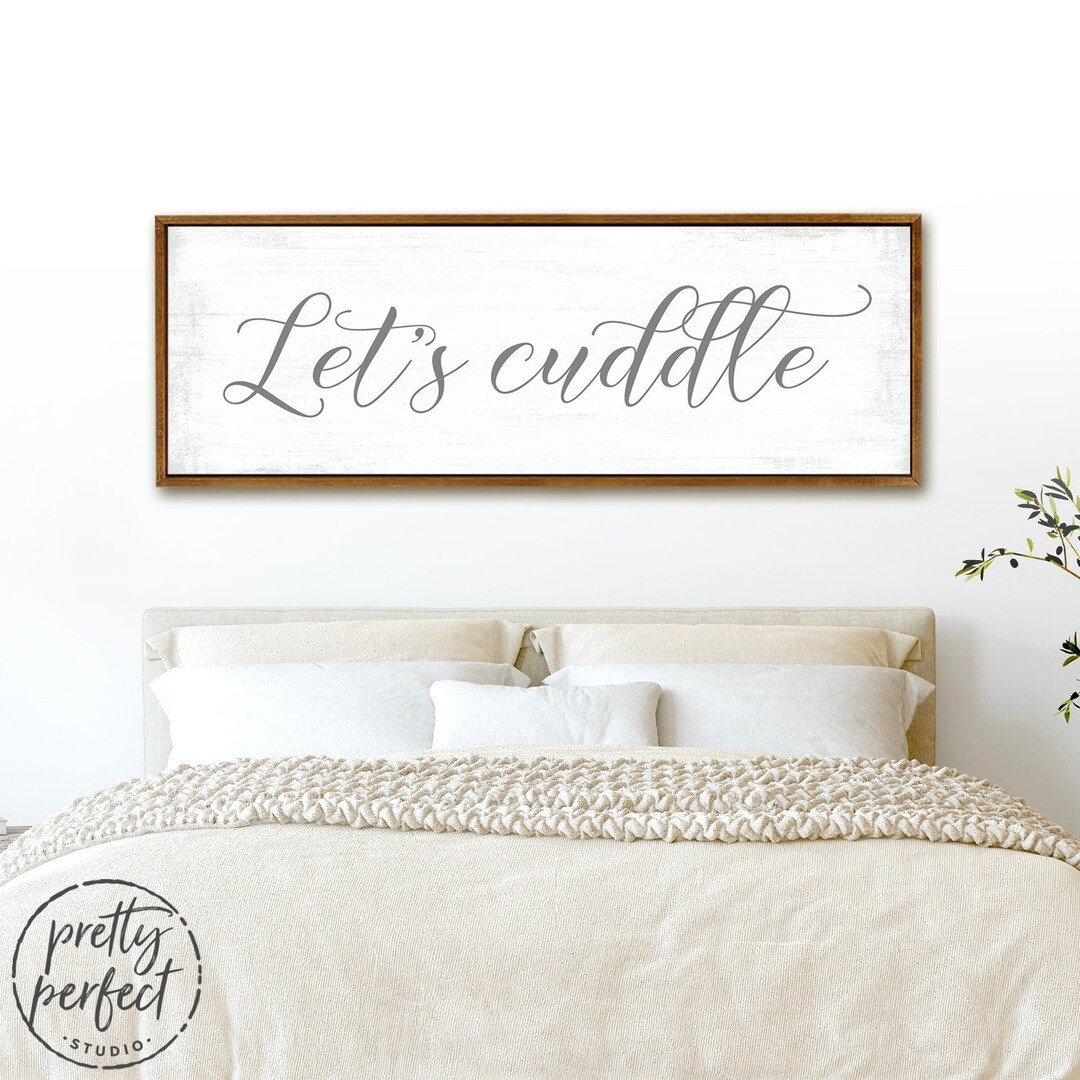 Let's Cuddle Sign - Etsy