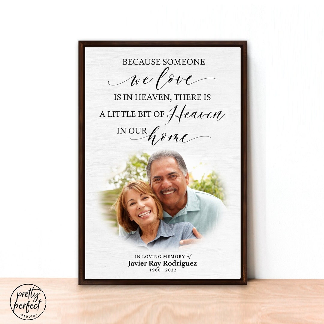 In Loving Memory Sign Picture, Loss of a Father Poem, Sympathy Gift ...