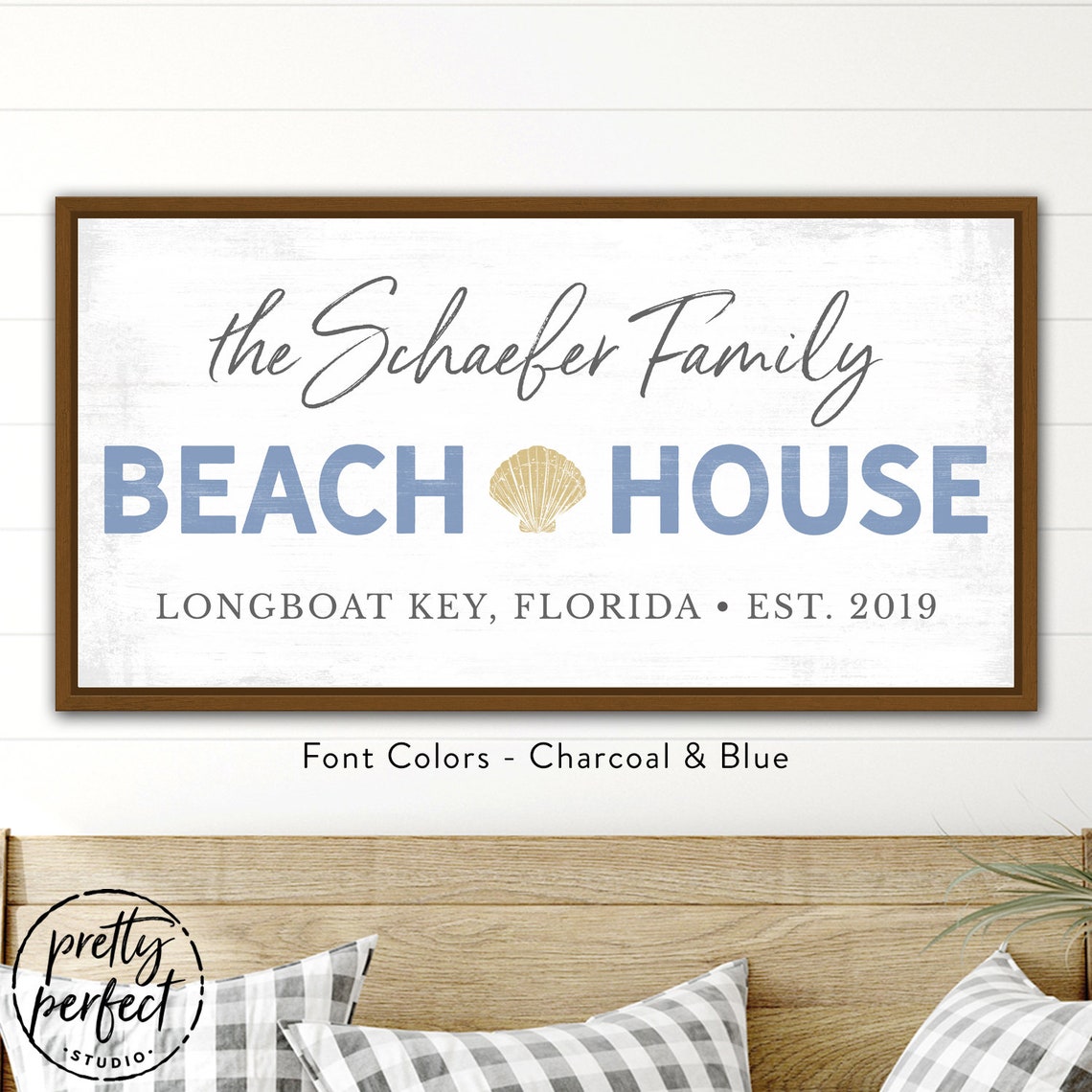 Personalized Beach House Signs - Etsy