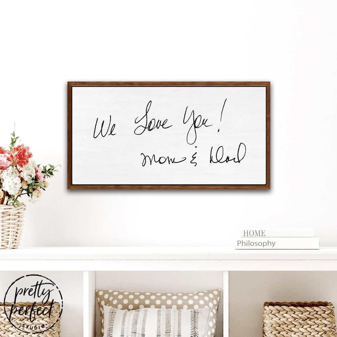 Personalized Handwriting Memorial Gifts for Loss of Mom or Dad, Custom ...