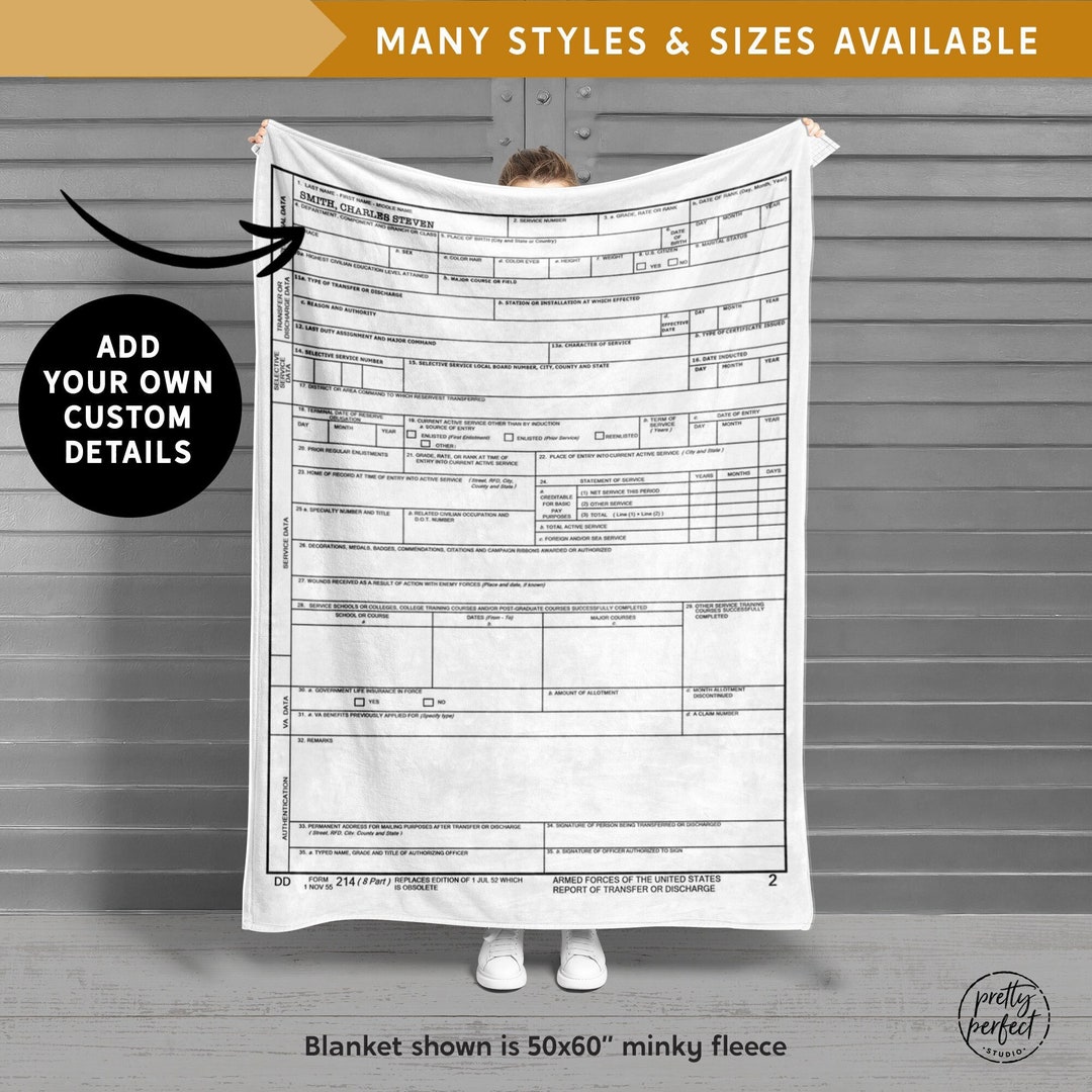 DD214 Blanket, Dd214 Gifts, Dd214 Alumni, DD214 - Etsy