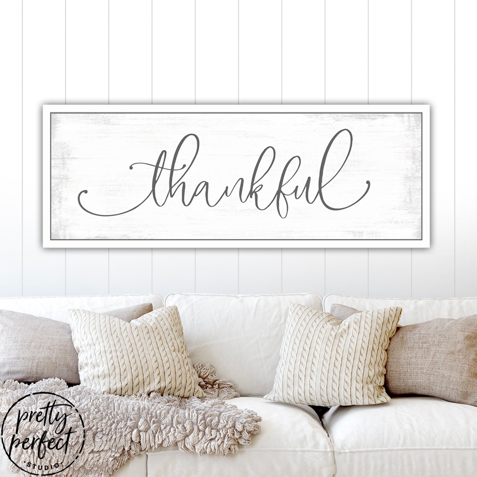 Large Thankful Sign Thankful Sign for Wall Thankful | Etsy