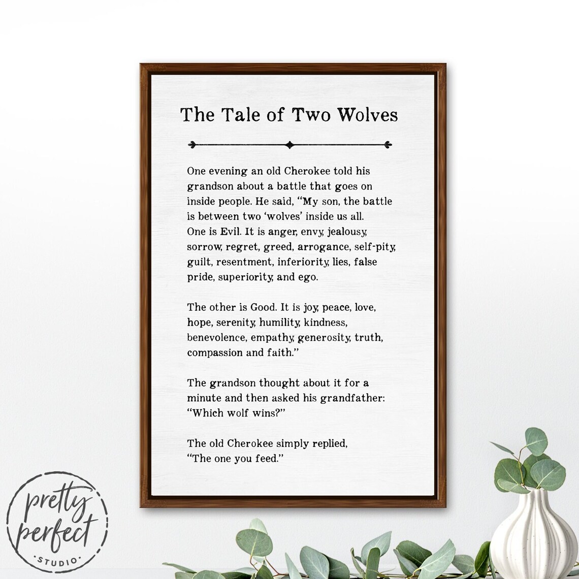 Tale of Two Wolves Art the Tale of Two Wolves Print - Etsy