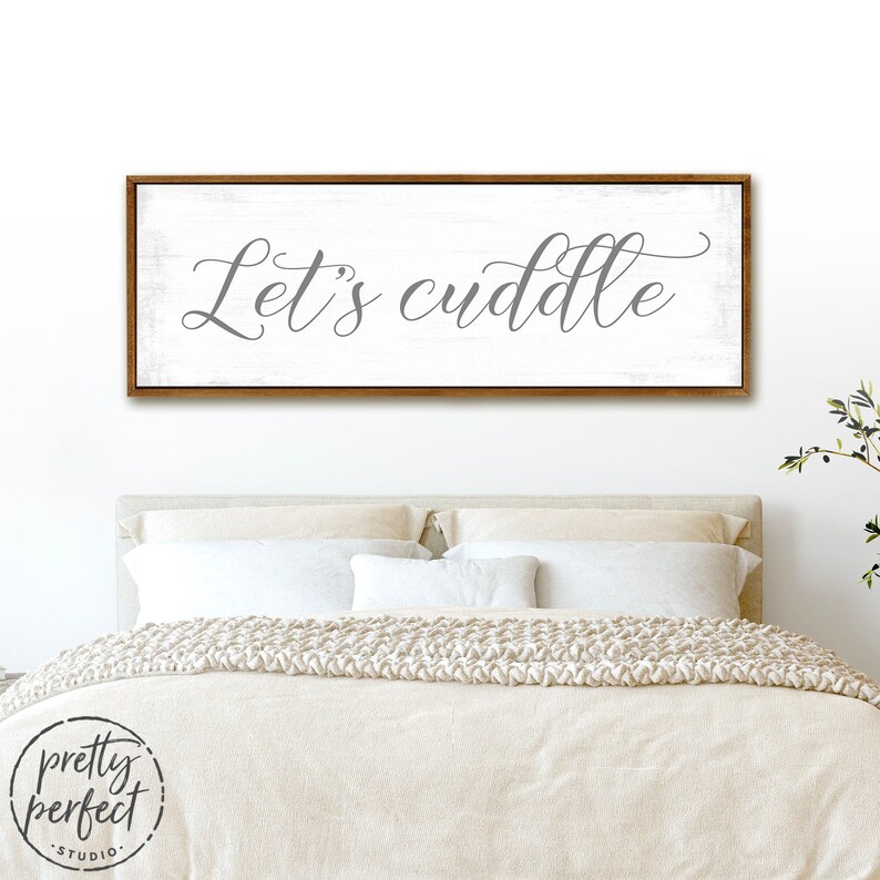 Let's Cuddle Sign | Etsy