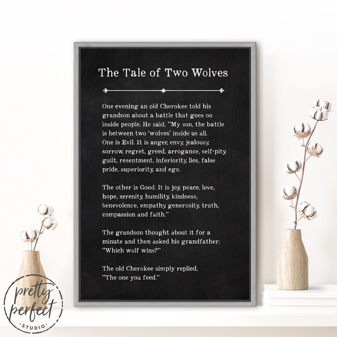Tale of Two Wolves Art the Tale of Two Wolves Print - Etsy