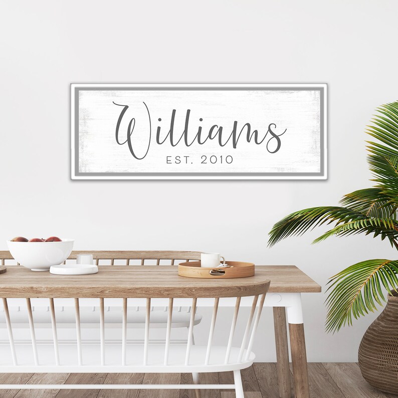 Personalized Family Last Name Established Sign Large Family | Etsy