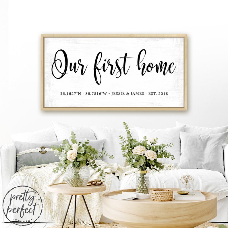 Our First Home Sign - Etsy