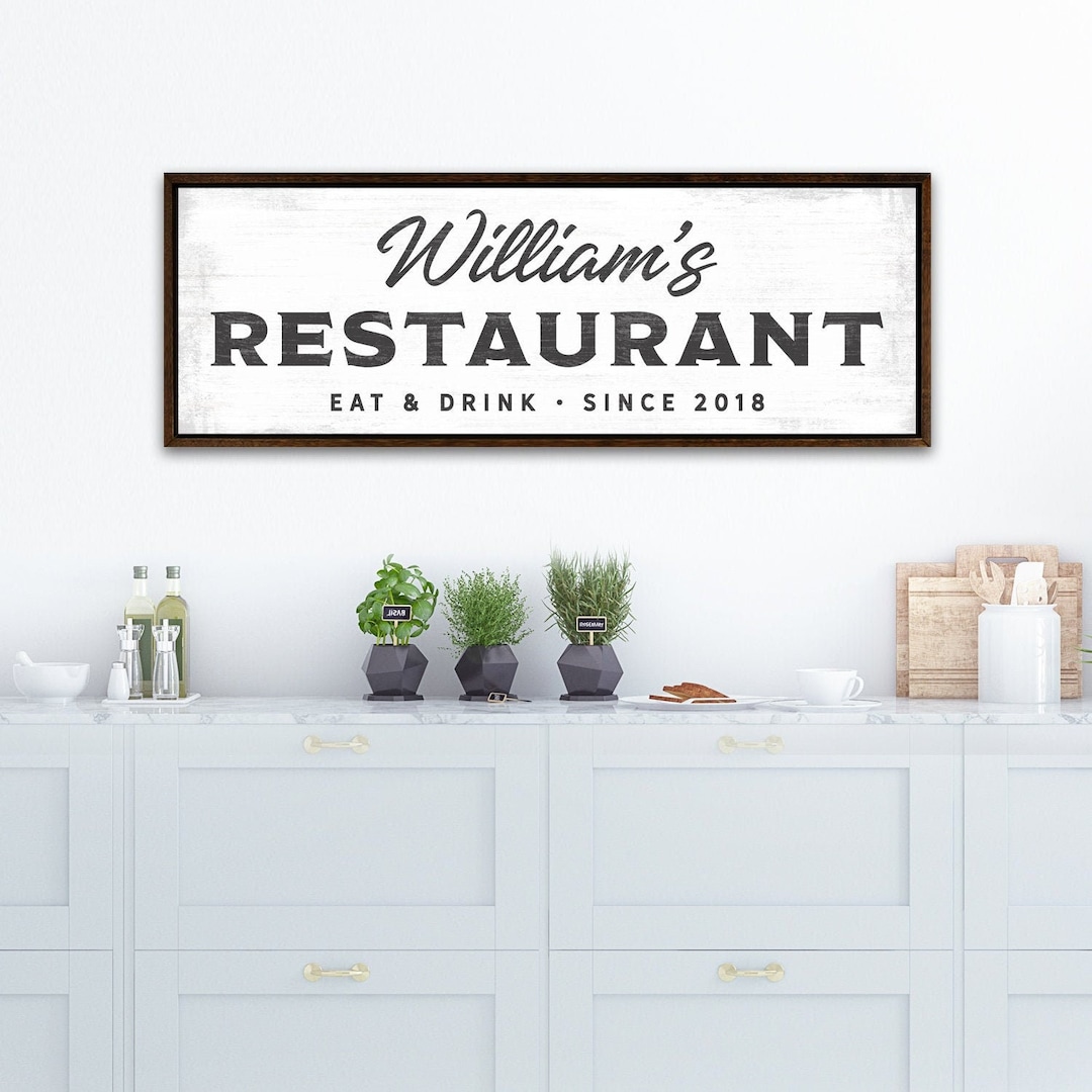 Personalized Restaurant Sign | Restaurant Signs Custom | Restaurant ...