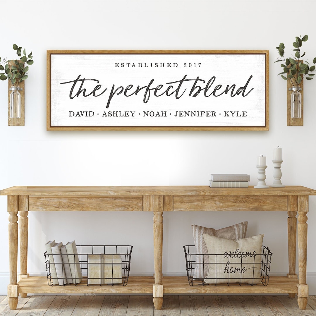 The Perfect Blend Family Sign | Blended Family Signs Large | Mixed ...