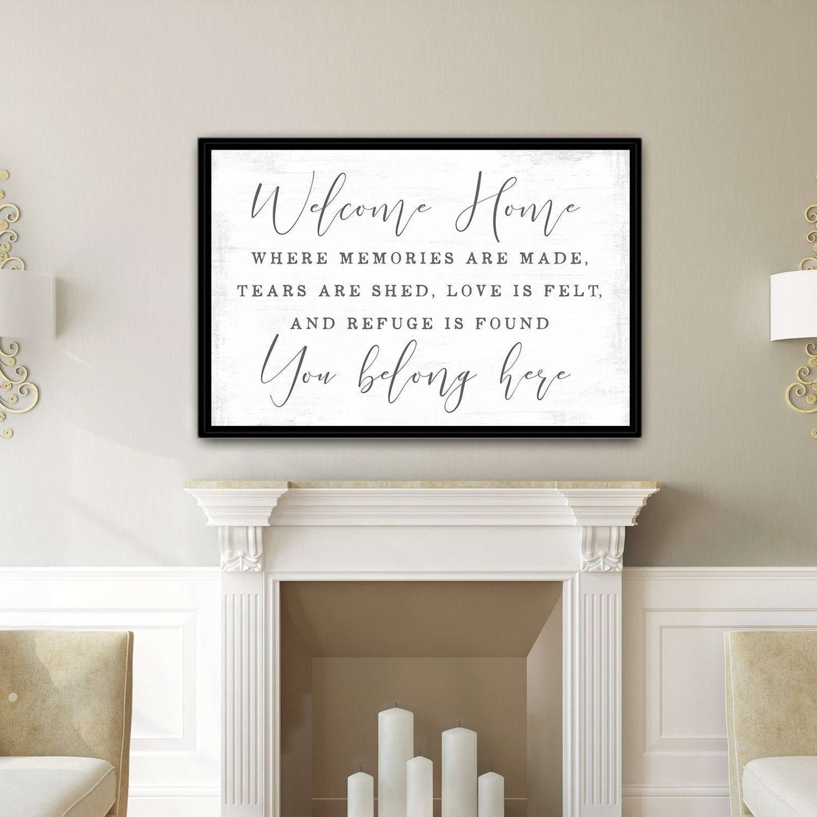 You Belong Here Welcome Home Sign | Etsy