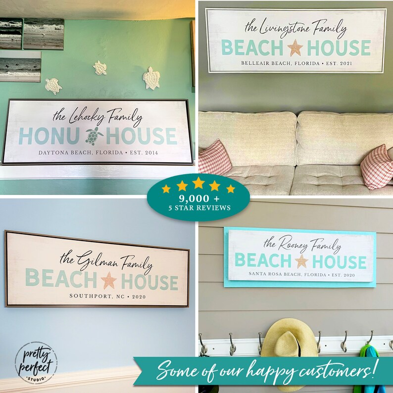 Personalized Beach House Sign Beach House Decor Beach - Etsy