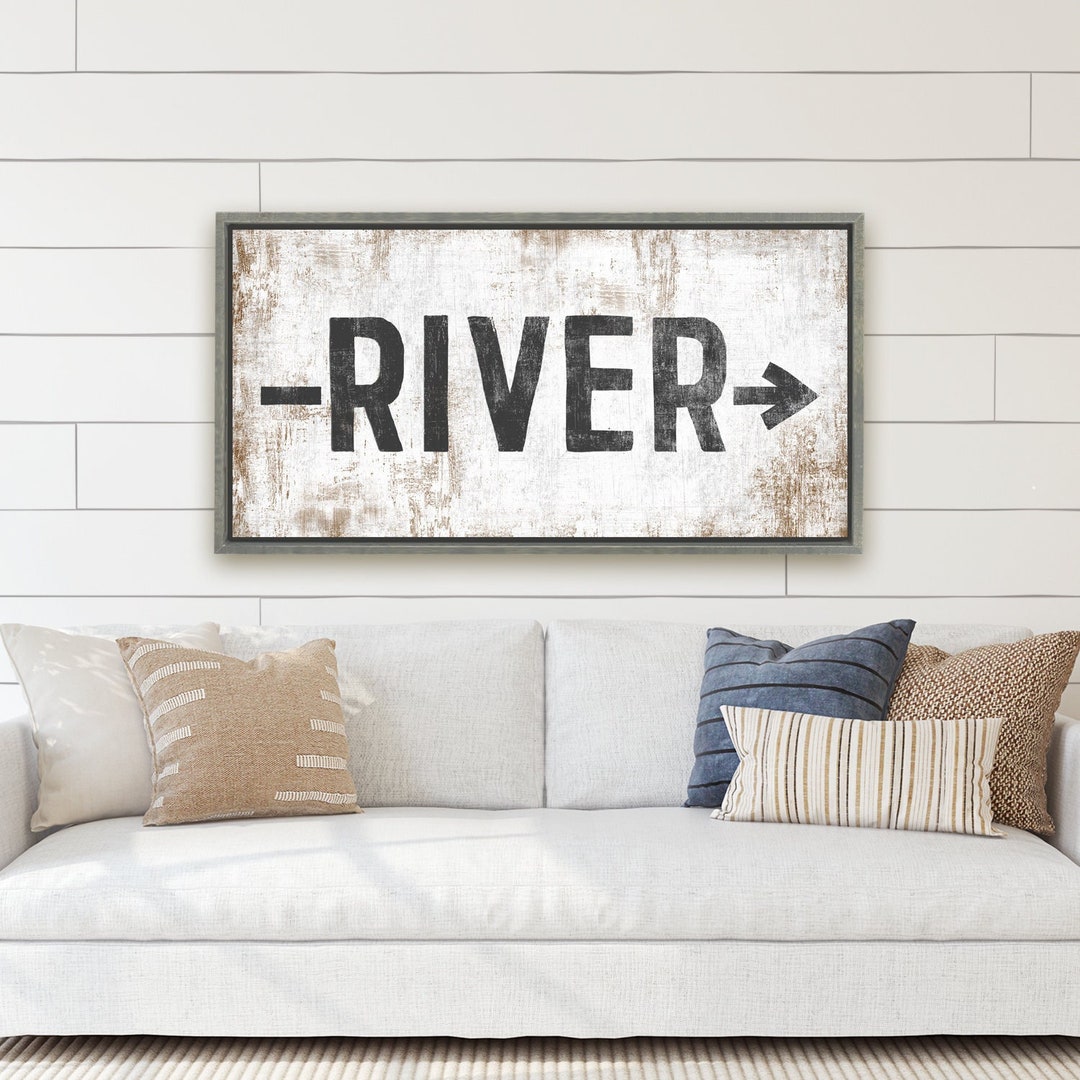 River Arrow Sign River Life River House River Arrow - Etsy