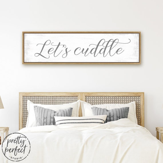 Let's Cuddle Sign | Etsy