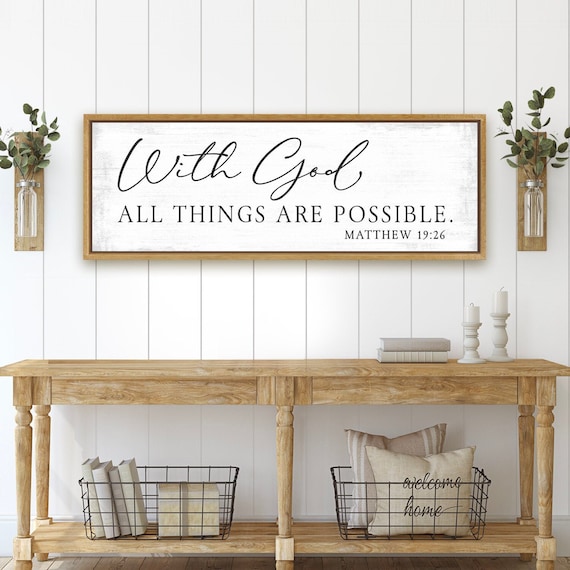 With God All Things Are Possible Sign All Things Are | Etsy
