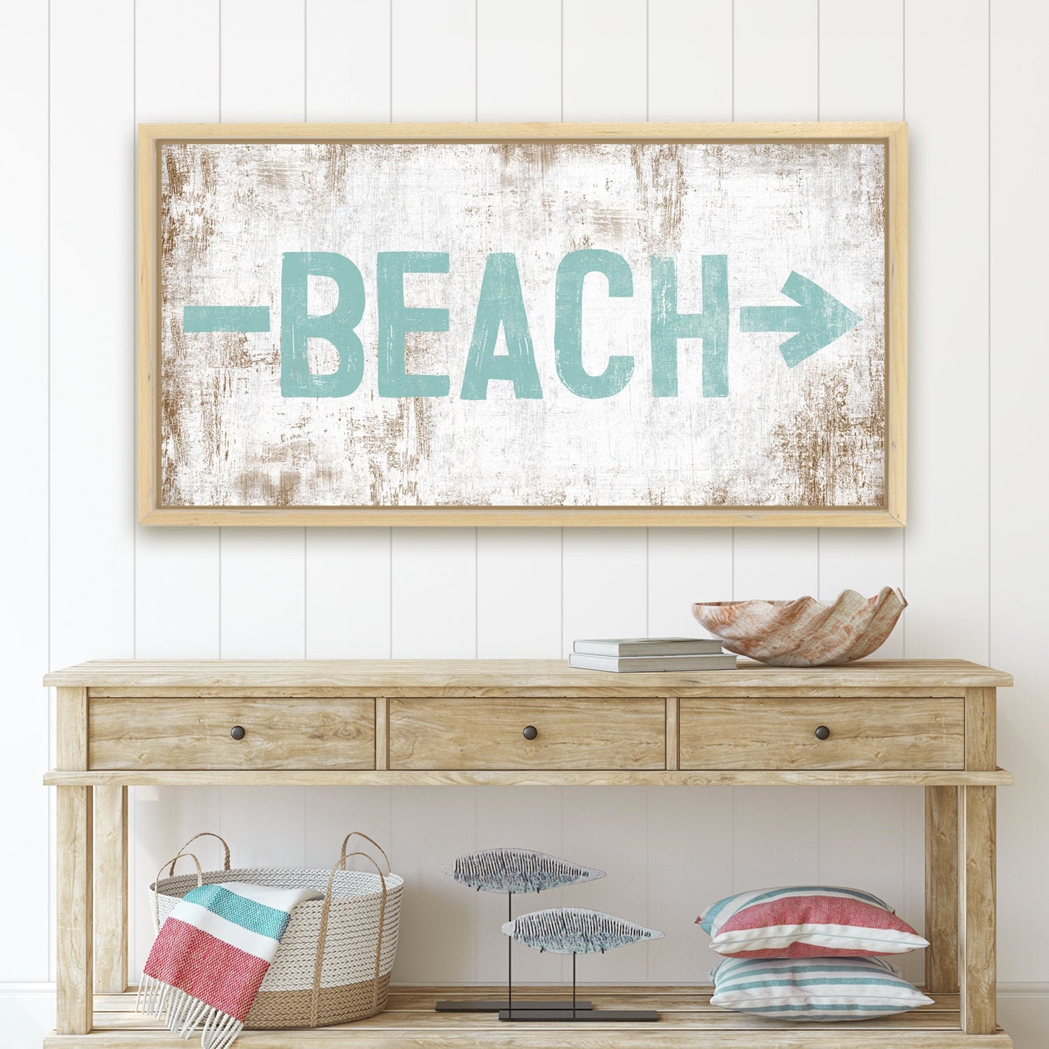 Beach Sign With Arrow Beach Arrow Sign Beach Arrow | Etsy