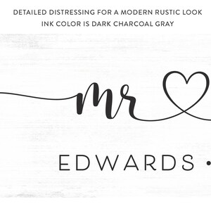 Mr and Mrs Canvas Sign Personalized - Etsy