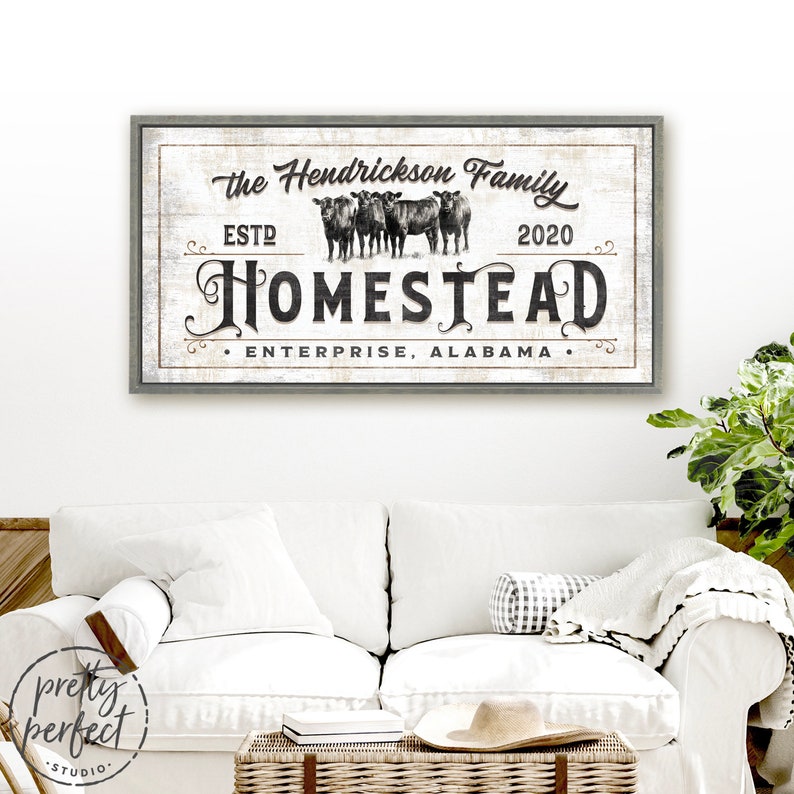 Personalized Homestead Sign Farmhouse Homestead Sign - Etsy
